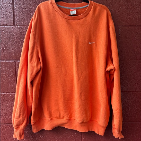 Nike | Shirts | Y2k Orange Nike Crewneck | Poshmark
